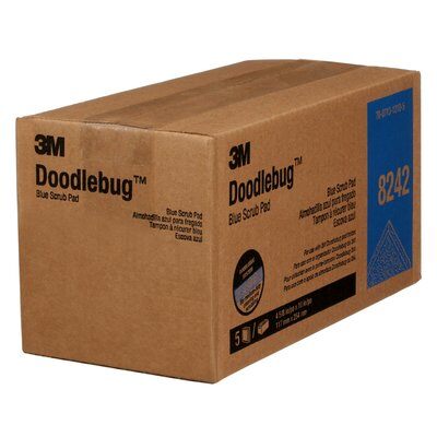 3M 8242 Doodlebug 10" x 4 5/8" Blue Utility Pad