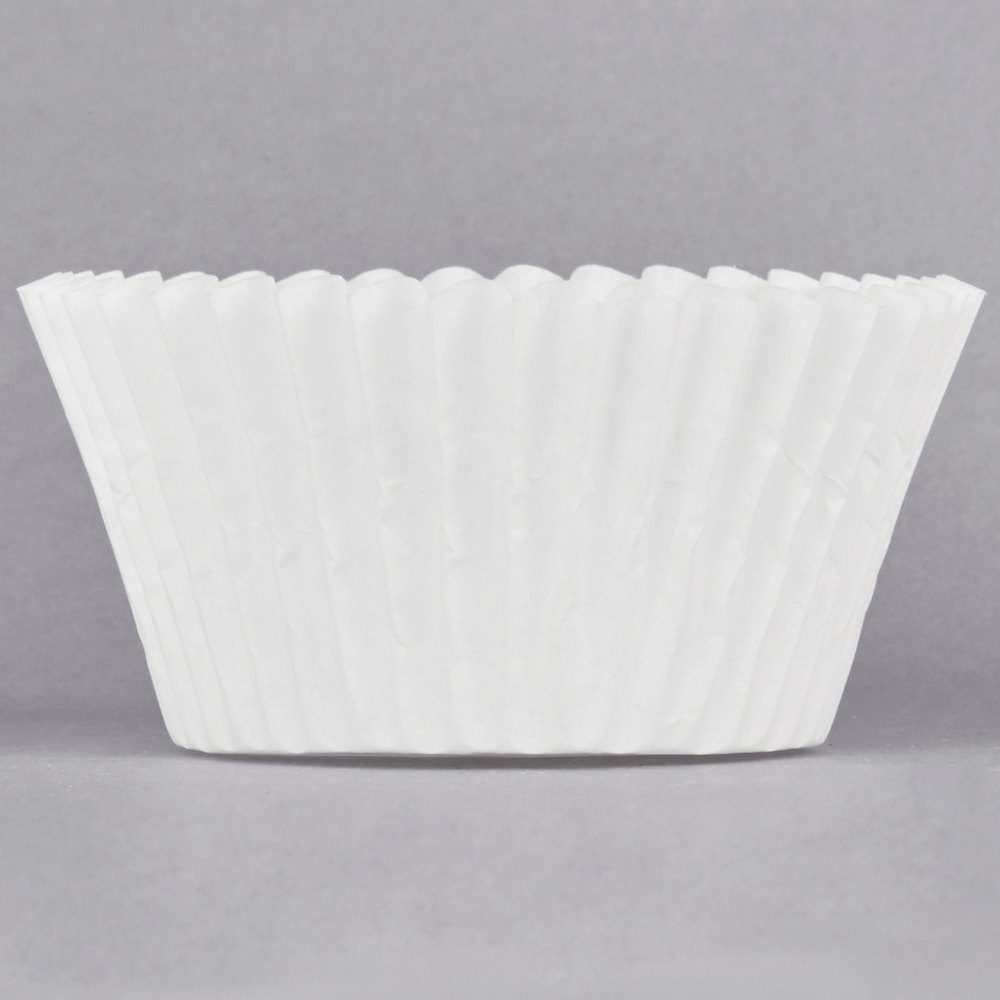Hoffmaster White Fluted Baking Cup 610060