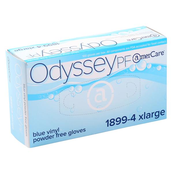 AmerCare X-Large Odyssey Blue Vinyl Powder Free Latex Free Glove