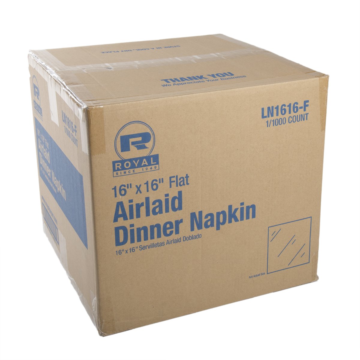 AmerCare Royal 16" X 16" Flat Pack Airlaid Napkin LN1616-F