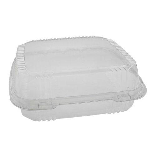 Pactiv 8.2" x 8.3"x 2.9” SmartLock® Medium Clear Hinged Lid Container