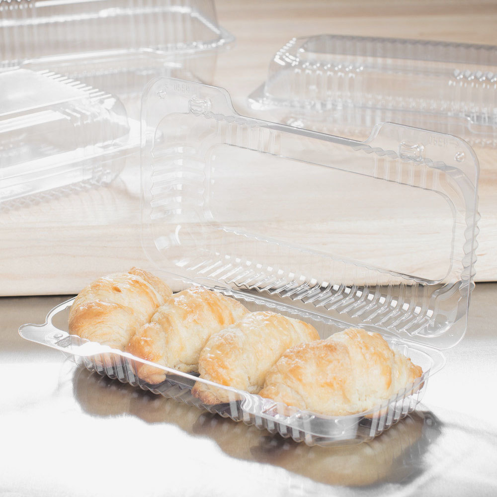 Dart Clear Hinged Plastic Small Oblong Container C18UT1