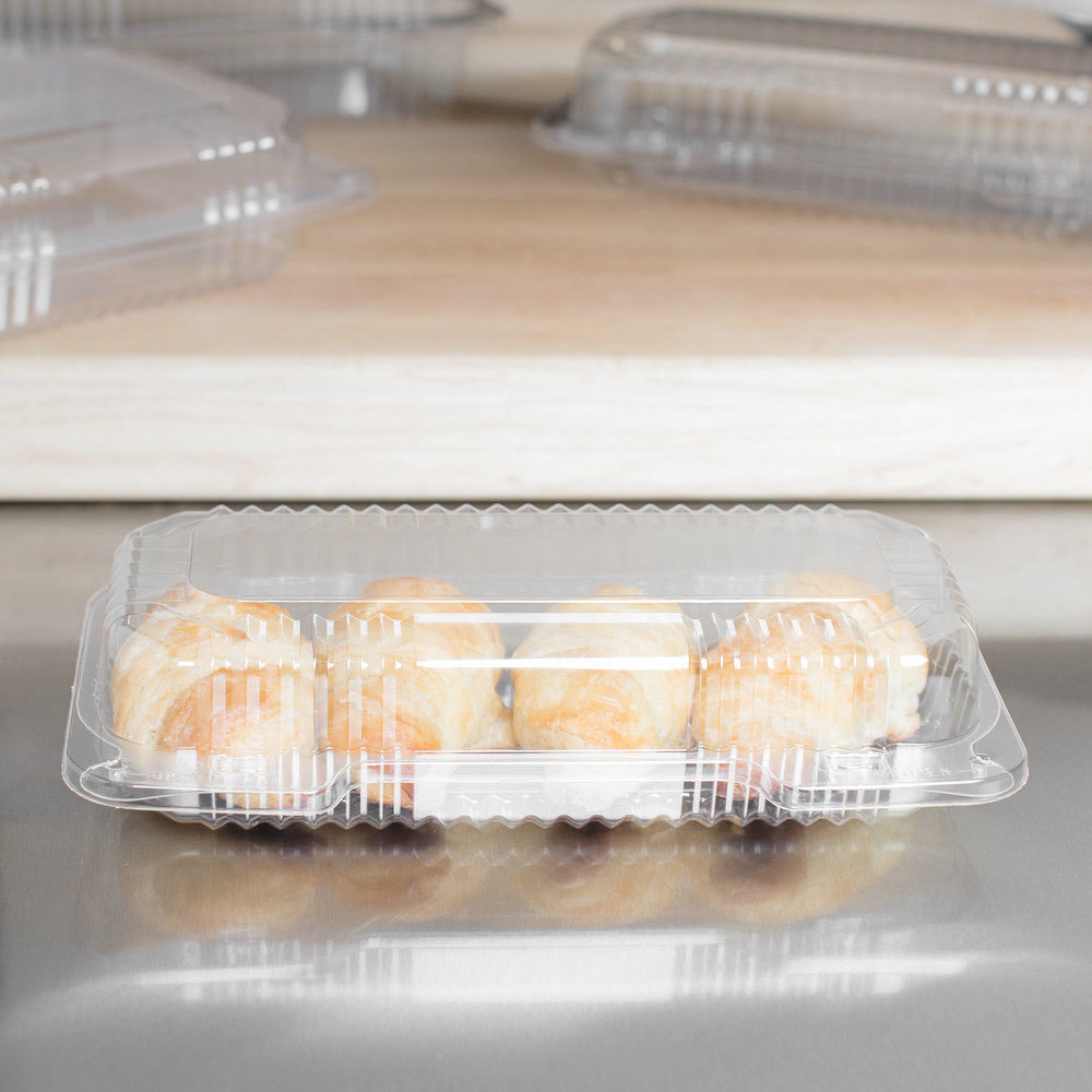 Dart Clear Hinged Plastic Small Oblong Container C18UT1