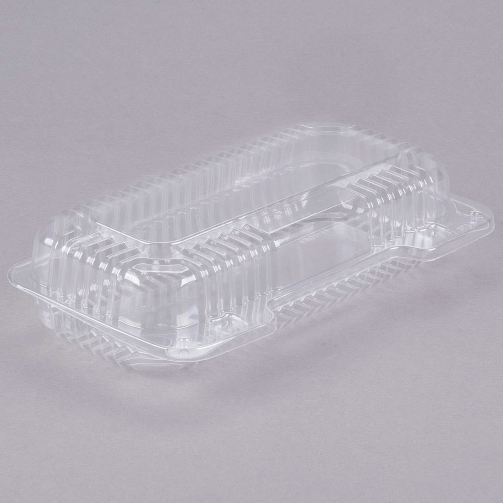 Dart Clear Hinged Plastic Small Oblong Container C18UT1