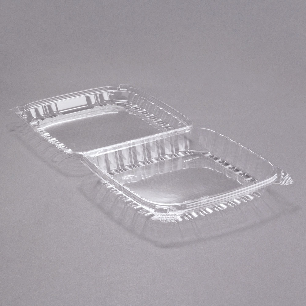 Dart Dart ClearSeal Hinged Lid Shallow Plastic Container C89PST1