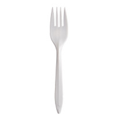 Dart F6BW 6 1/8" Medium Weight White Plastic Fork
