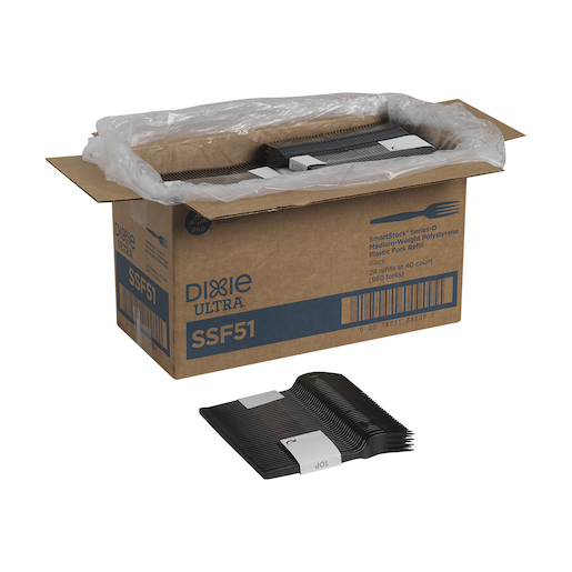 Dixie Ultra® Smartstock® Series-O Medium Weight Black Polystyrene ...