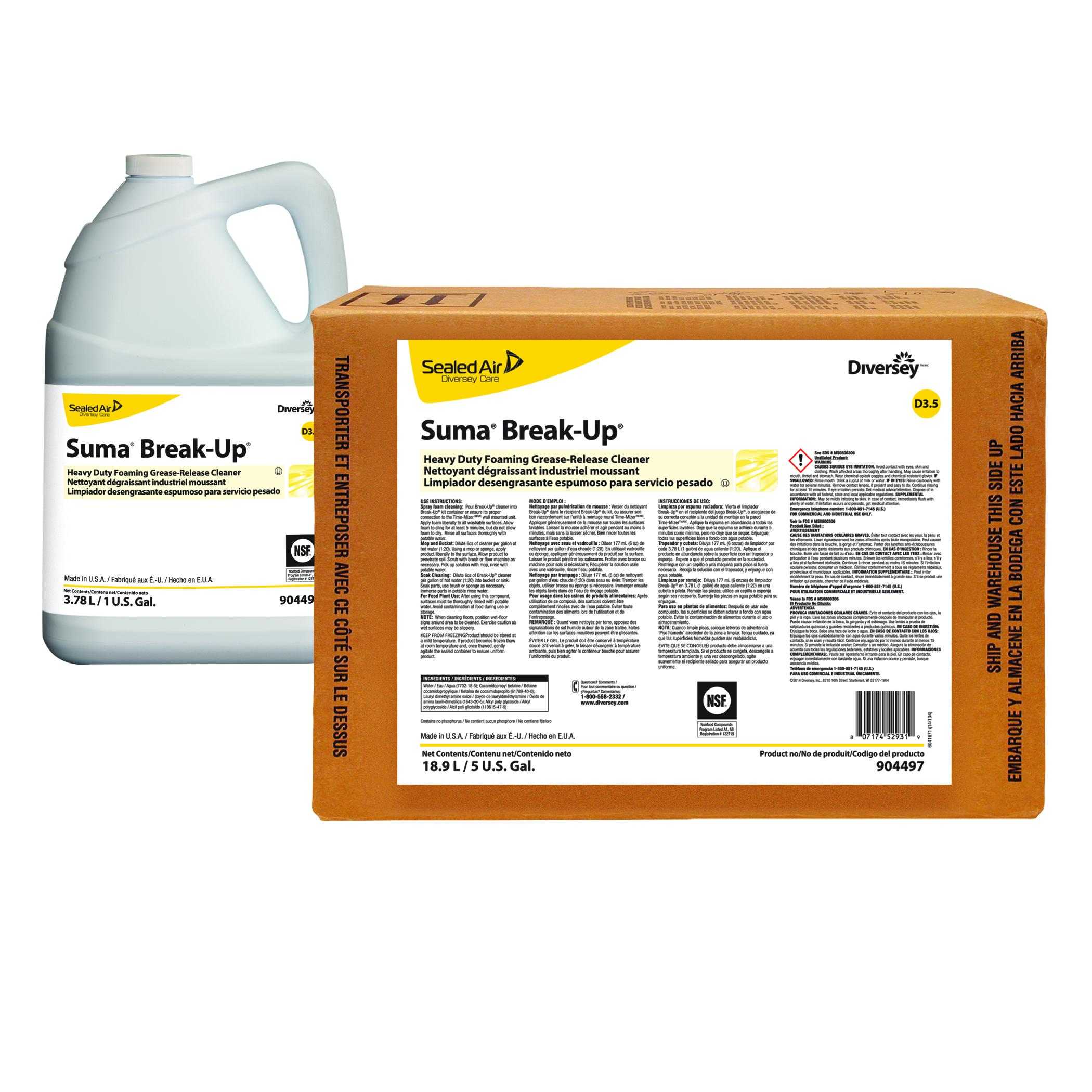 Suma® Break-Up® D3.5 1 Gallon Foaming Grease Cleaner 904495