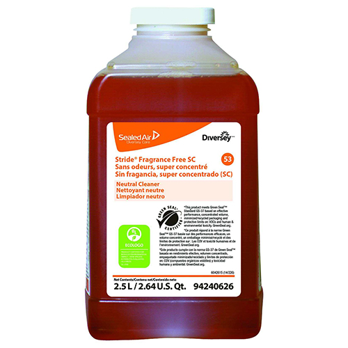 Stride® 94240626 Fragrance Free Neutral Cleaner 2/2.5 Liter