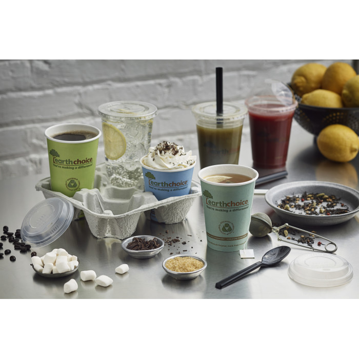 Pactiv 4 Cup Carry-Safe® Fiber Blend Beverage Cup Carrier 8-32 oz