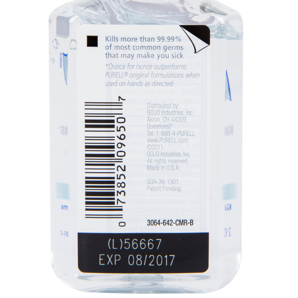 Purell® 9605-24 Advanced 2 oz. Instant Hand Gel Sanitizer - 24/Case