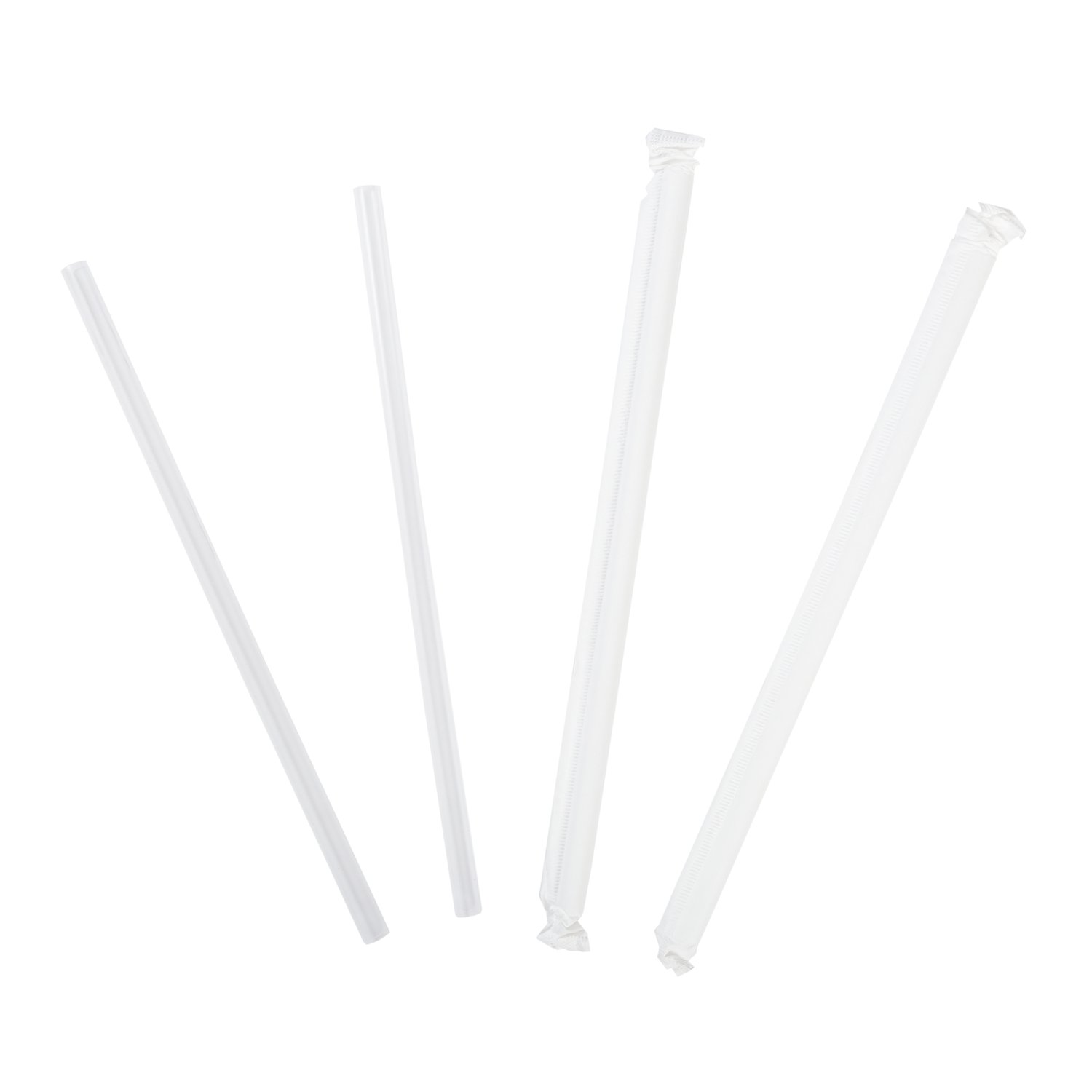 AmerCare Royal 7.75", Giant Clear Wrapped Plastic Straw STNGT1970705