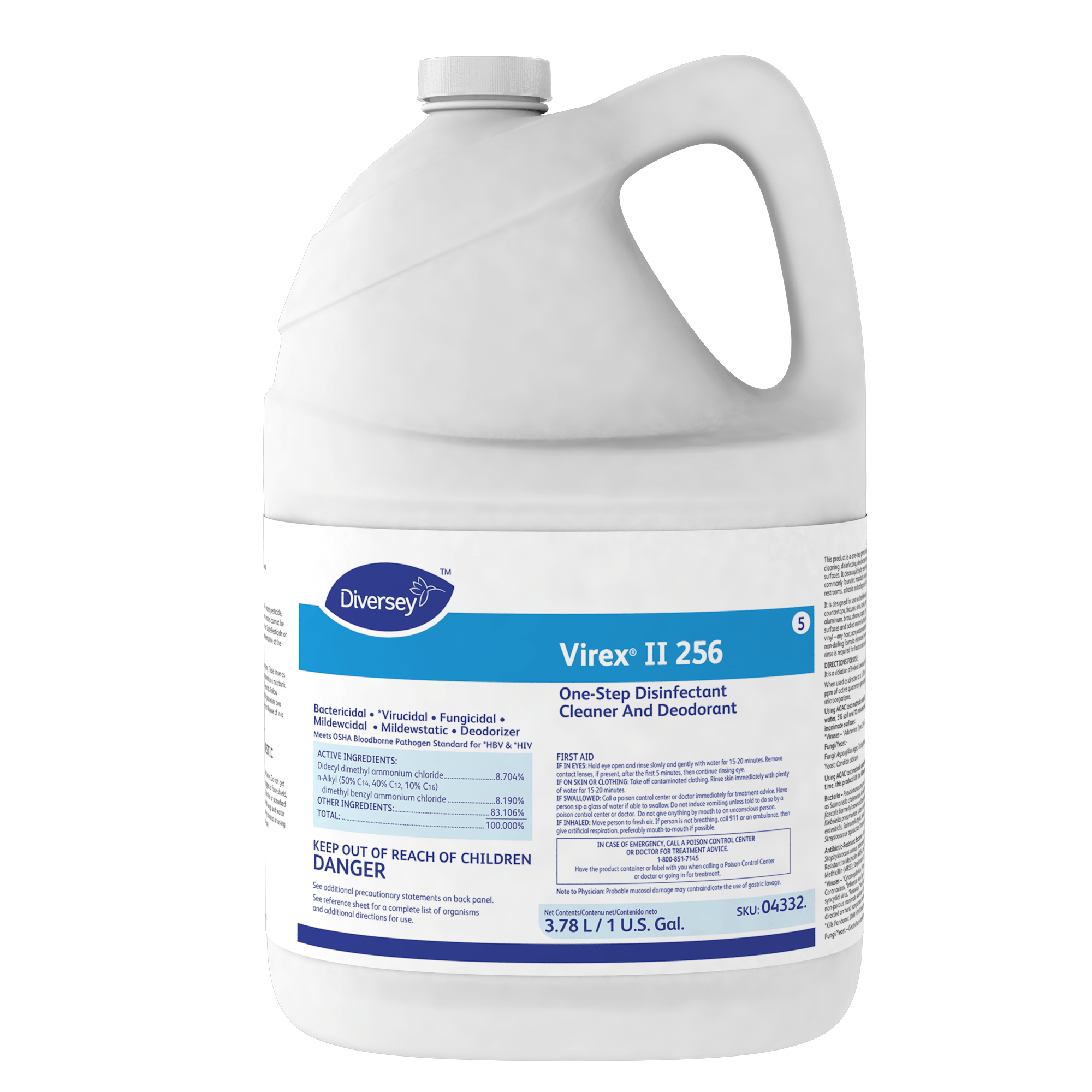 Virex® II 256 1 Gallon One Step Disinfectant Cleaner and Deodorant 04332