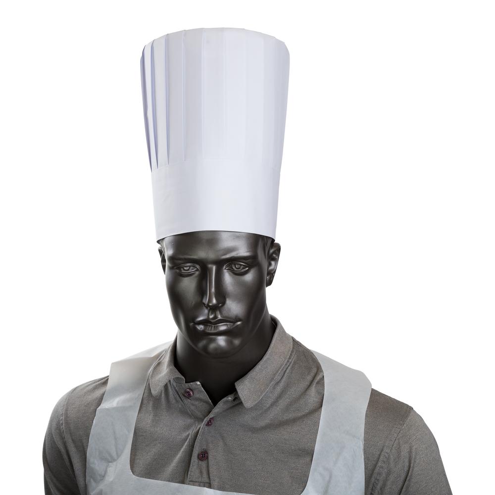 AmerCare Royal RCH10 10" Pleated Disposable Chef Hat