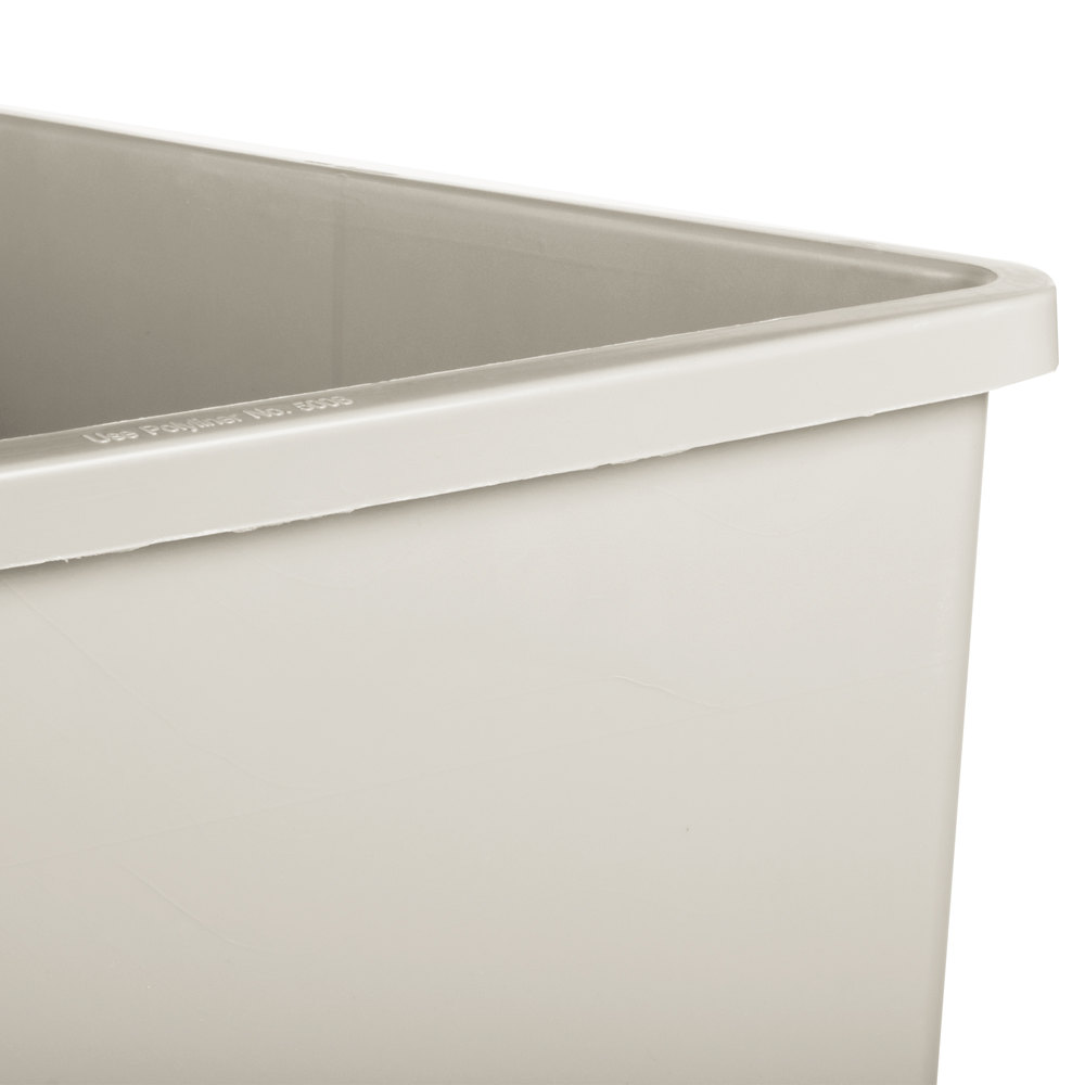 Rubbermaid FG395800BEIG Untouchable Beige Square 35 Gallon Container