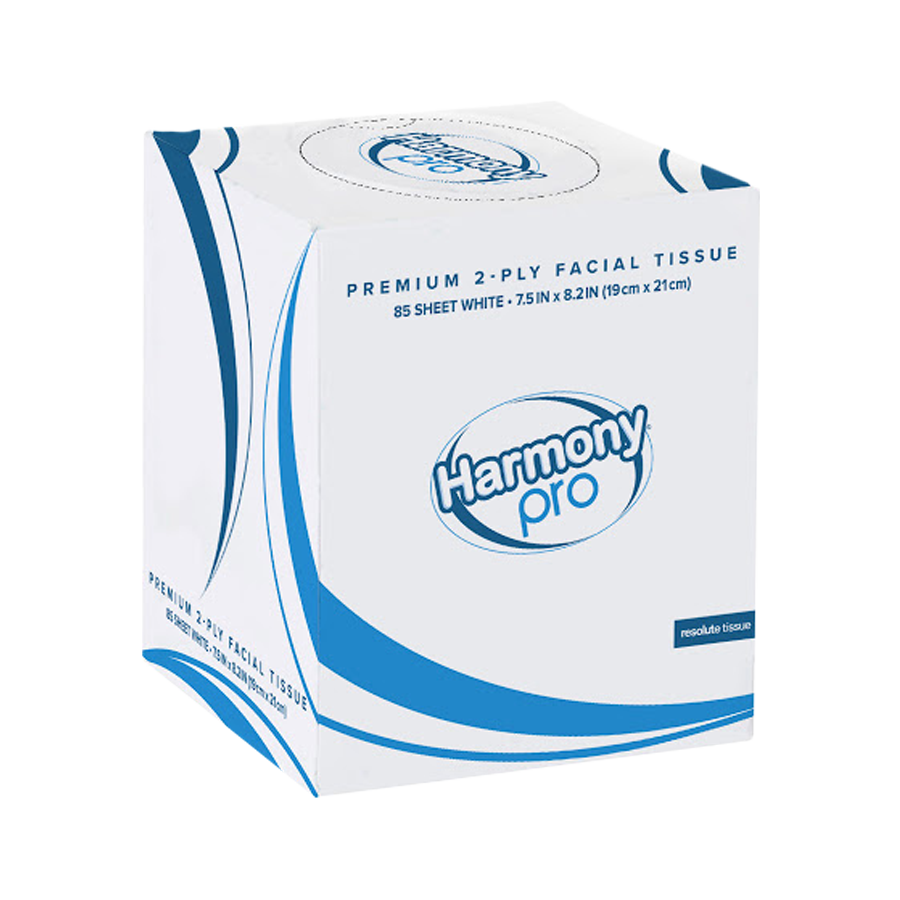 Harmony Pro Facial Tissue Cube Box