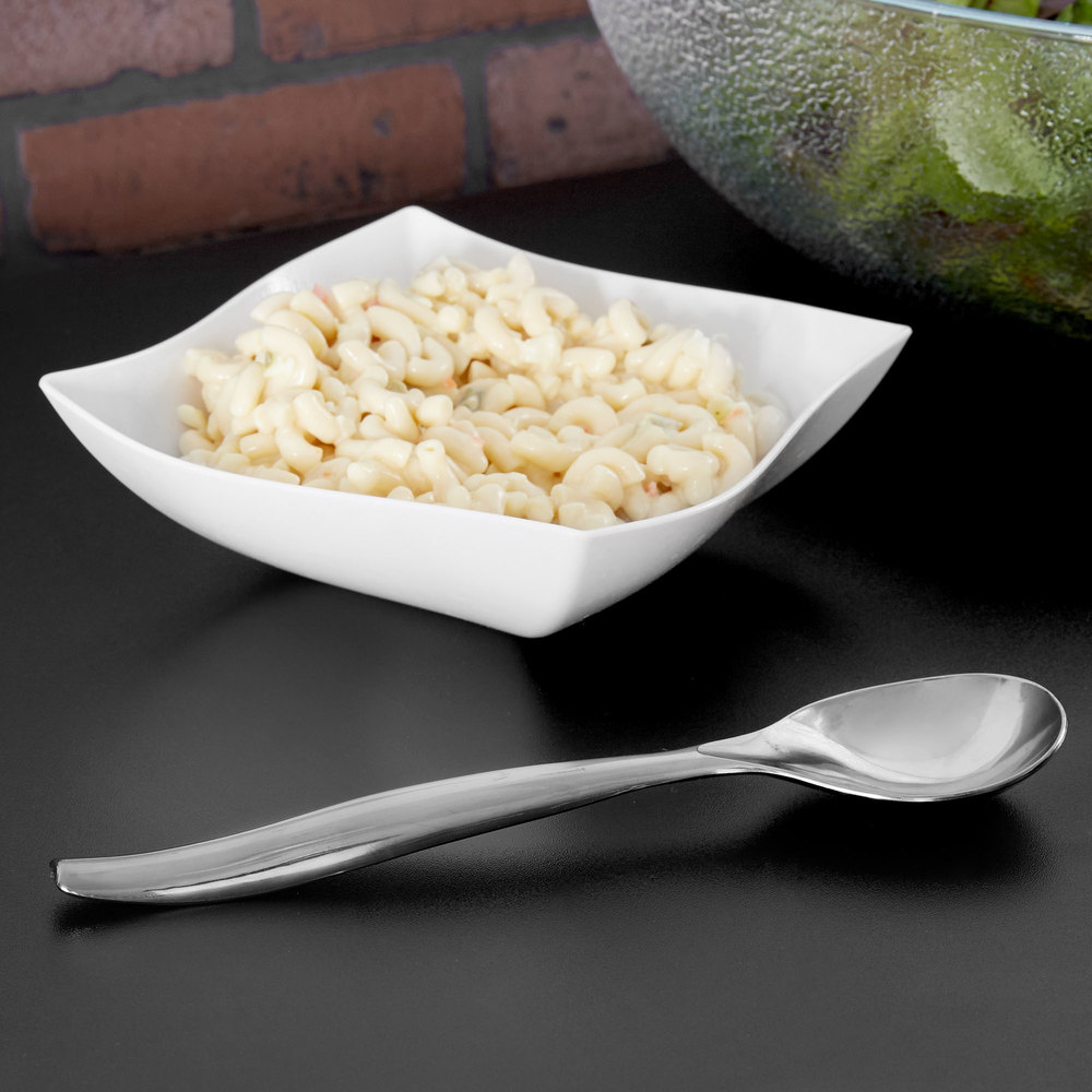 Sabert 10" Disposable Silver Plastic Serving Spoon UM72S