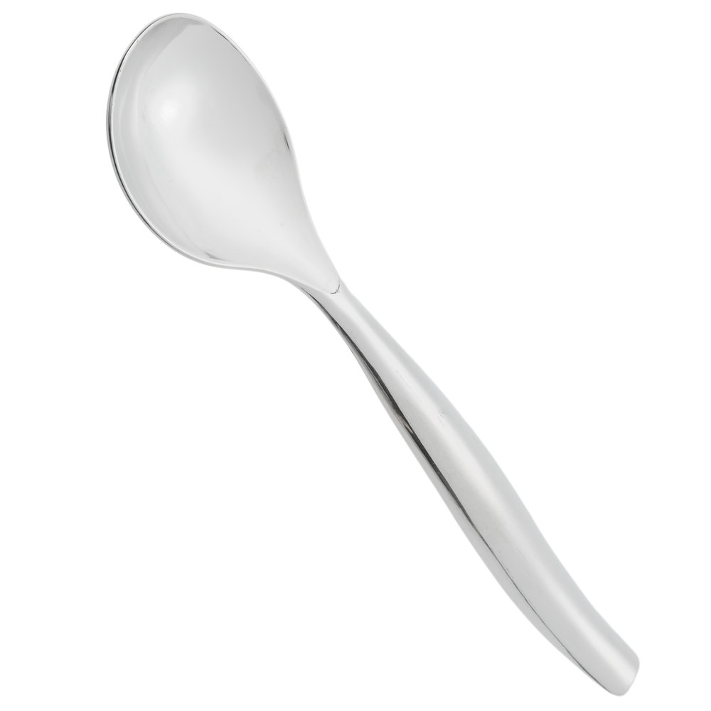 Sabert 10" Disposable Silver Plastic Serving Spoon UM72S