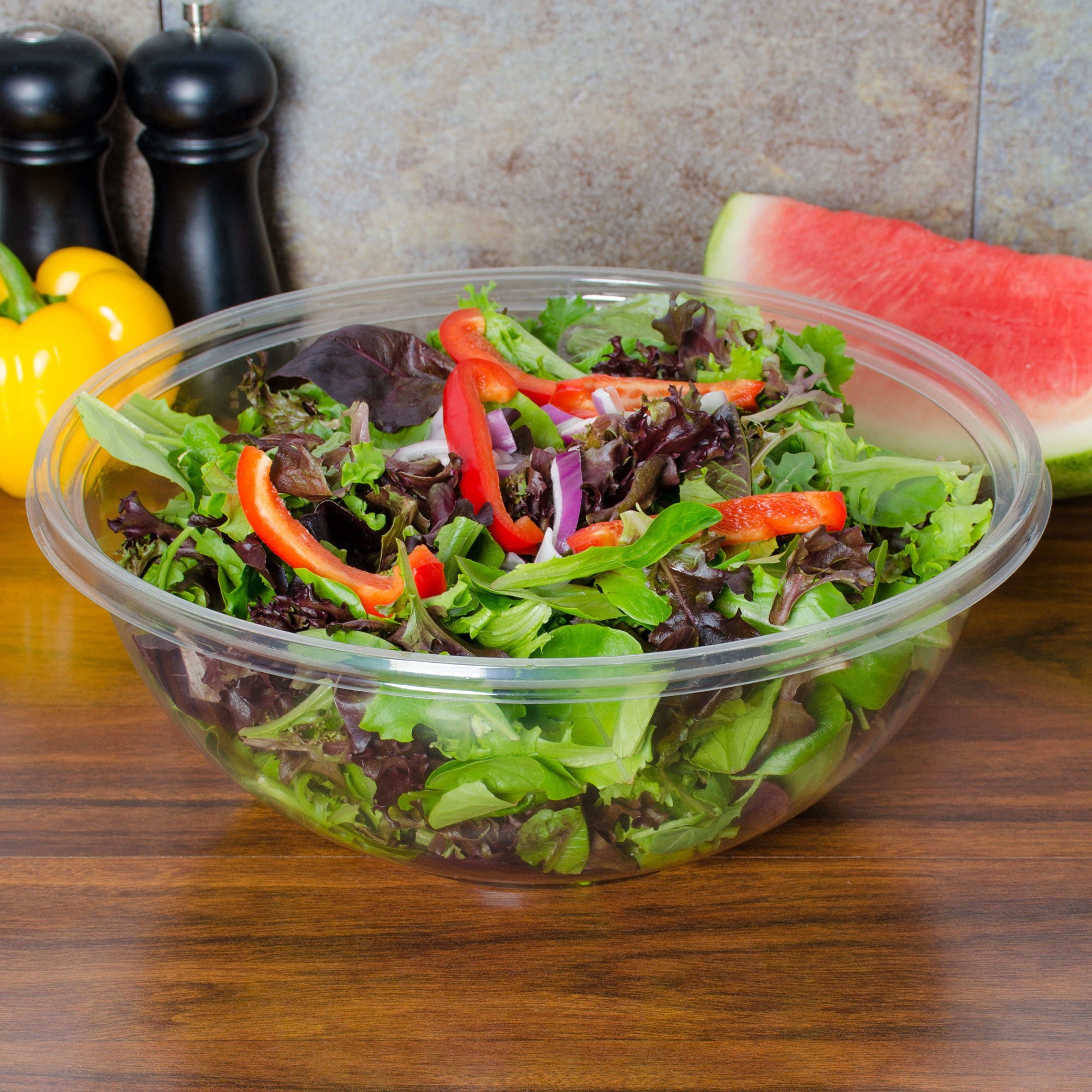 Sabert FreshPack 160 oz. Clear PETE Round Bowl 12160A50