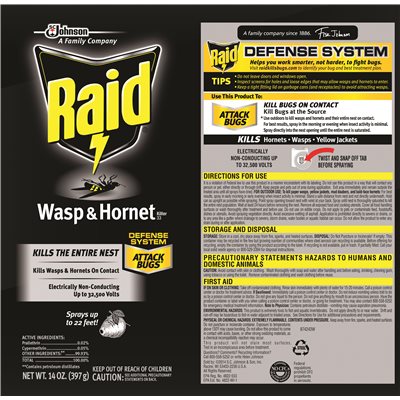 SC Johnson Raid® 668006 14 oz. Aerosol Wasp and Hornet Killer